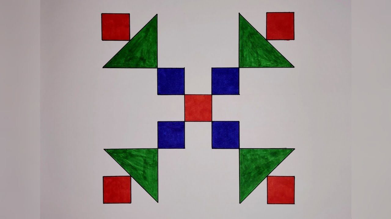 Simple Geometric Design | Drawing for Kids | Geometrical Pattern ...