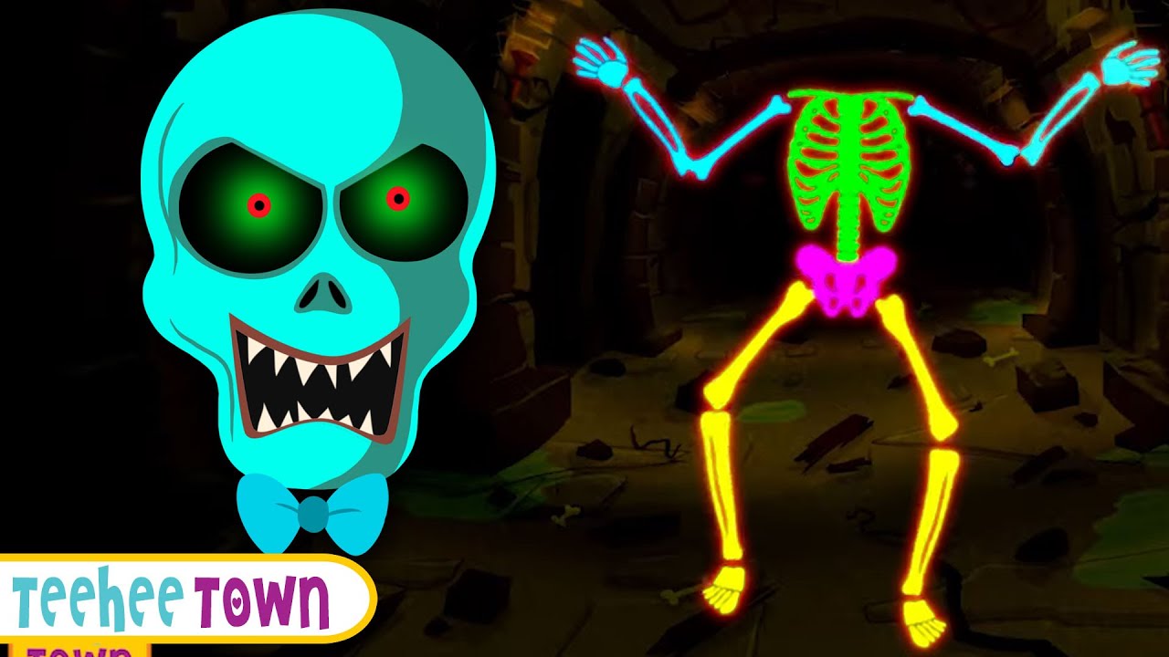 Glowing Colorful Skeletons Dancing - Midnight Fun With Skeletons Finger ...