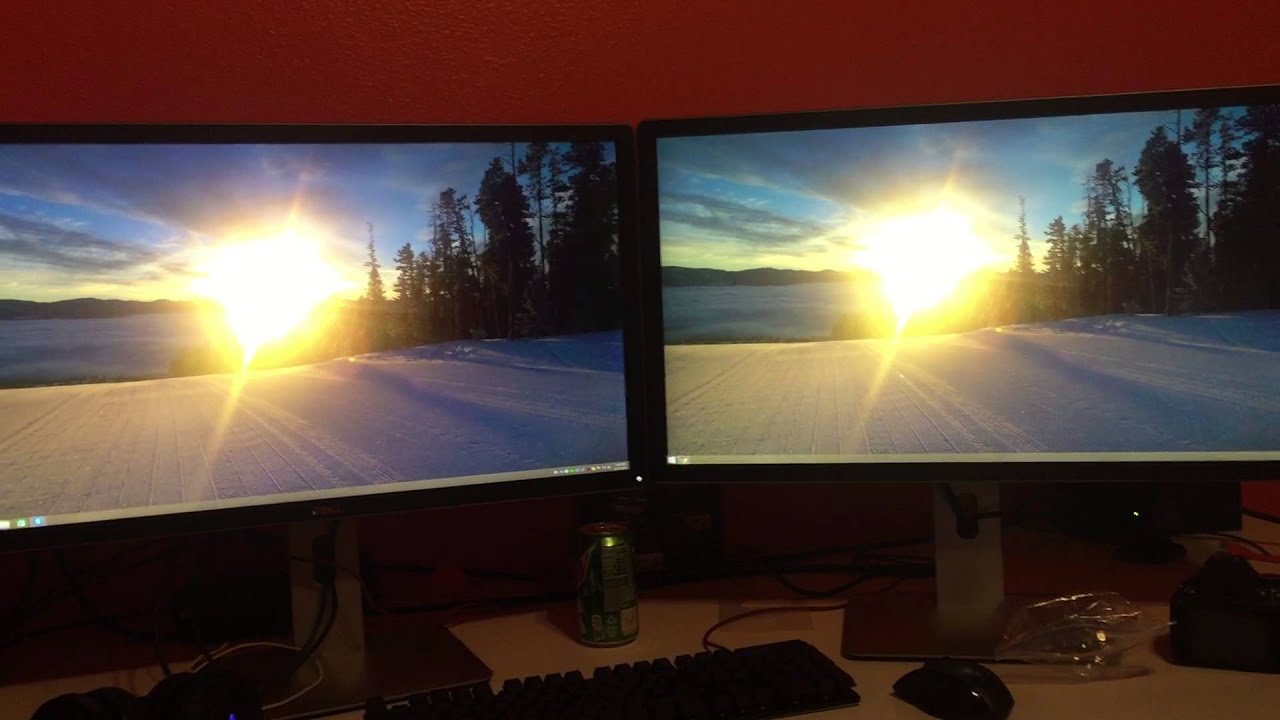 Final View of the New Dual 4k Monitor Setup Dell P2815q - YouTube