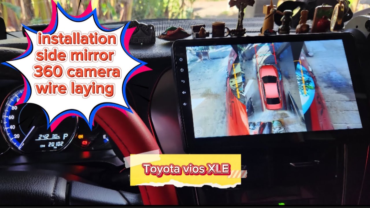 installation of 360 camera in side mirror | wire laying and trigger ...