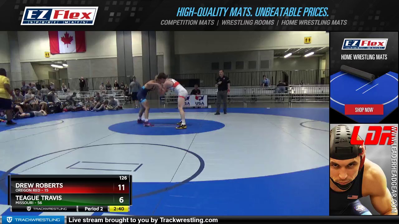 Mat 7 126 Drew Roberts Oregon Red Vs Teague Travis Missouri - YouTube