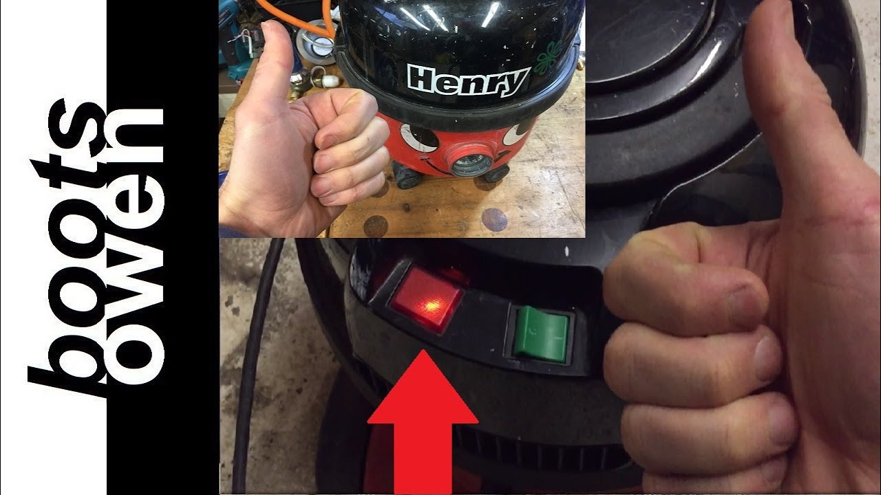 Numatic Henry: light install to replace broken hi lo switch: wire ...