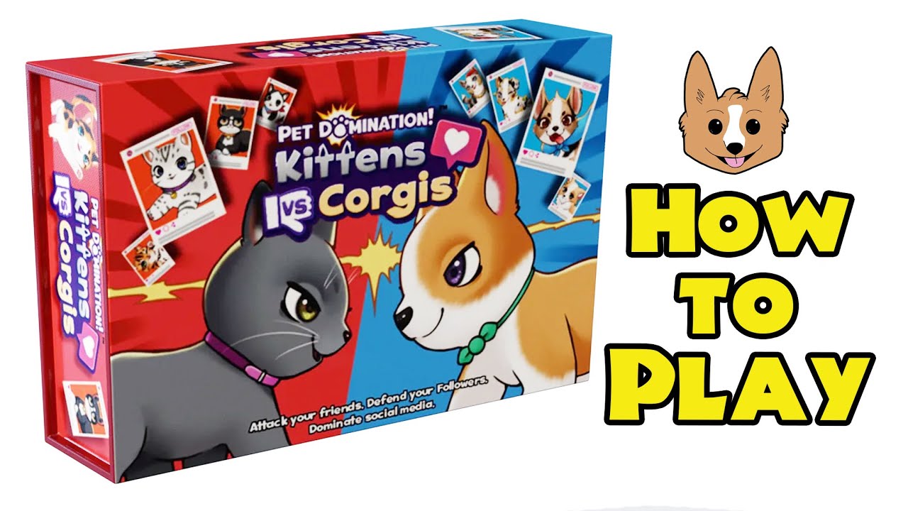 How to Play Pet Domination: Kittens vs Corgis Card Game - The Game Flames - YouTube