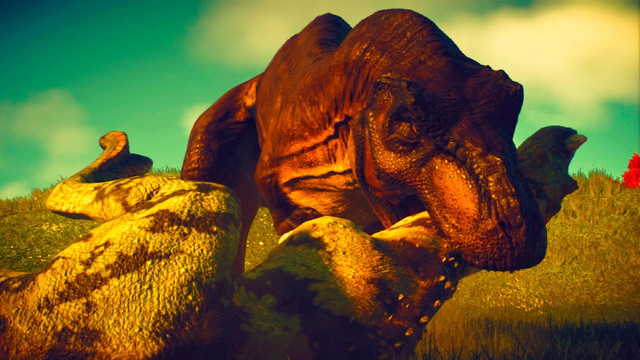 The strength of the T Rex's jaw | Jurassic World Evolution 2 - YouTube