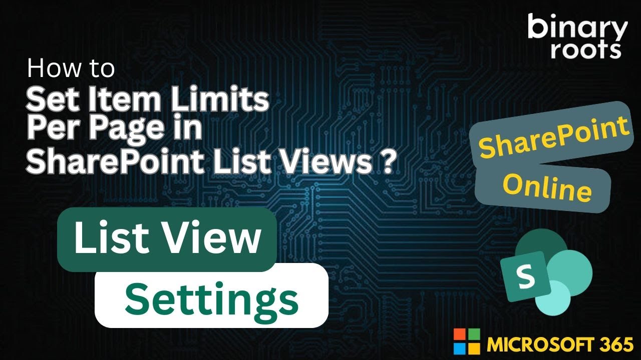 How to Set Item Limits per Page in SharePoint List View for Better Performance - YouTube