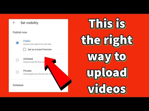 how to upload video properly || set visibility on YouTube - YouTube