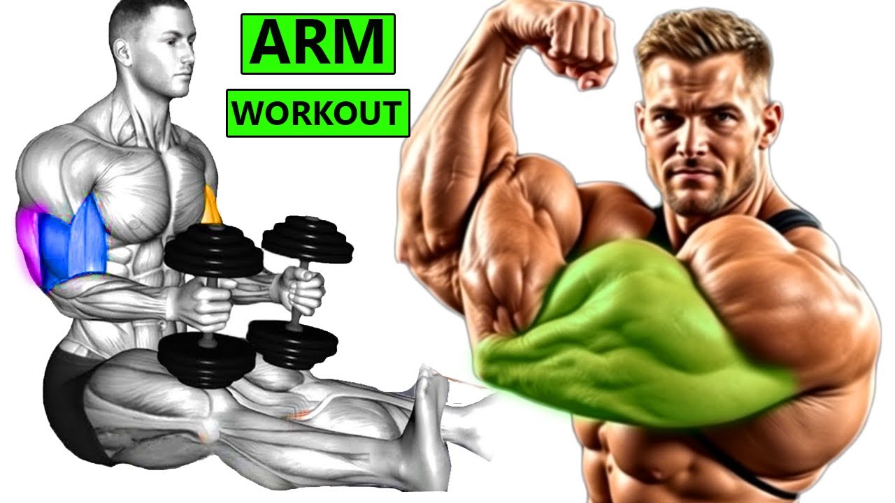 Build Bigger Arms : 10 Bicep & Tricep Exercises for Growth 💪 - YouTube
