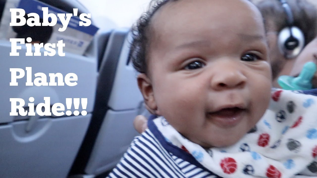 Baby's First Airplane Ride!! - Carter Living - YouTube