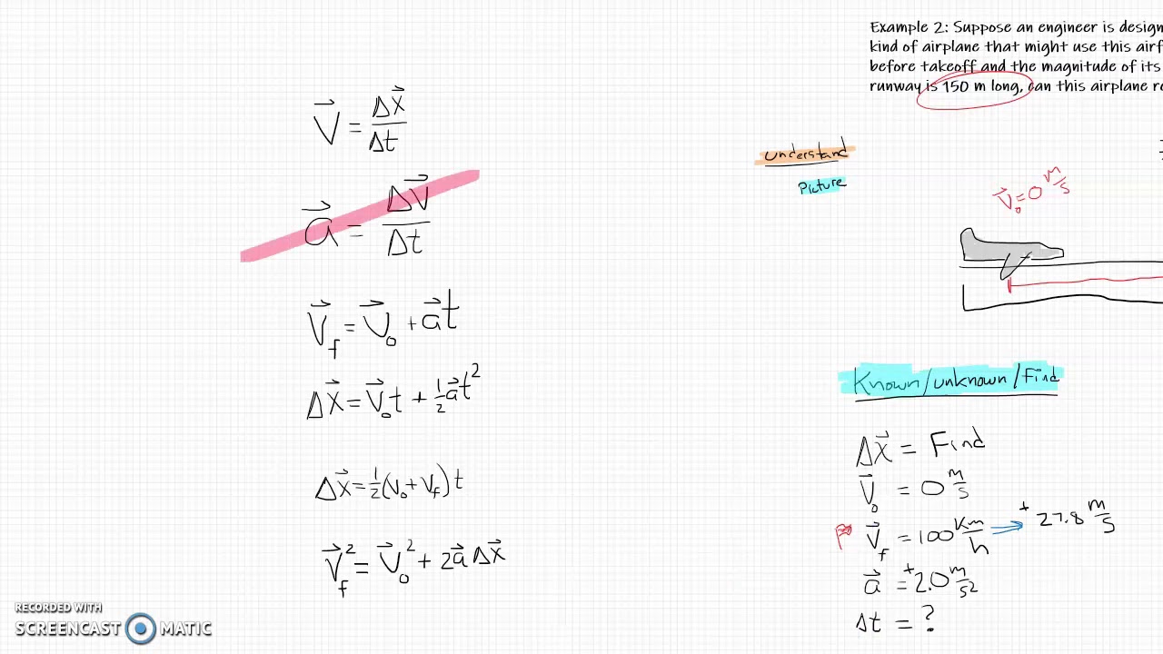 Horizontal kinematics - Example 2 - physics - YouTube