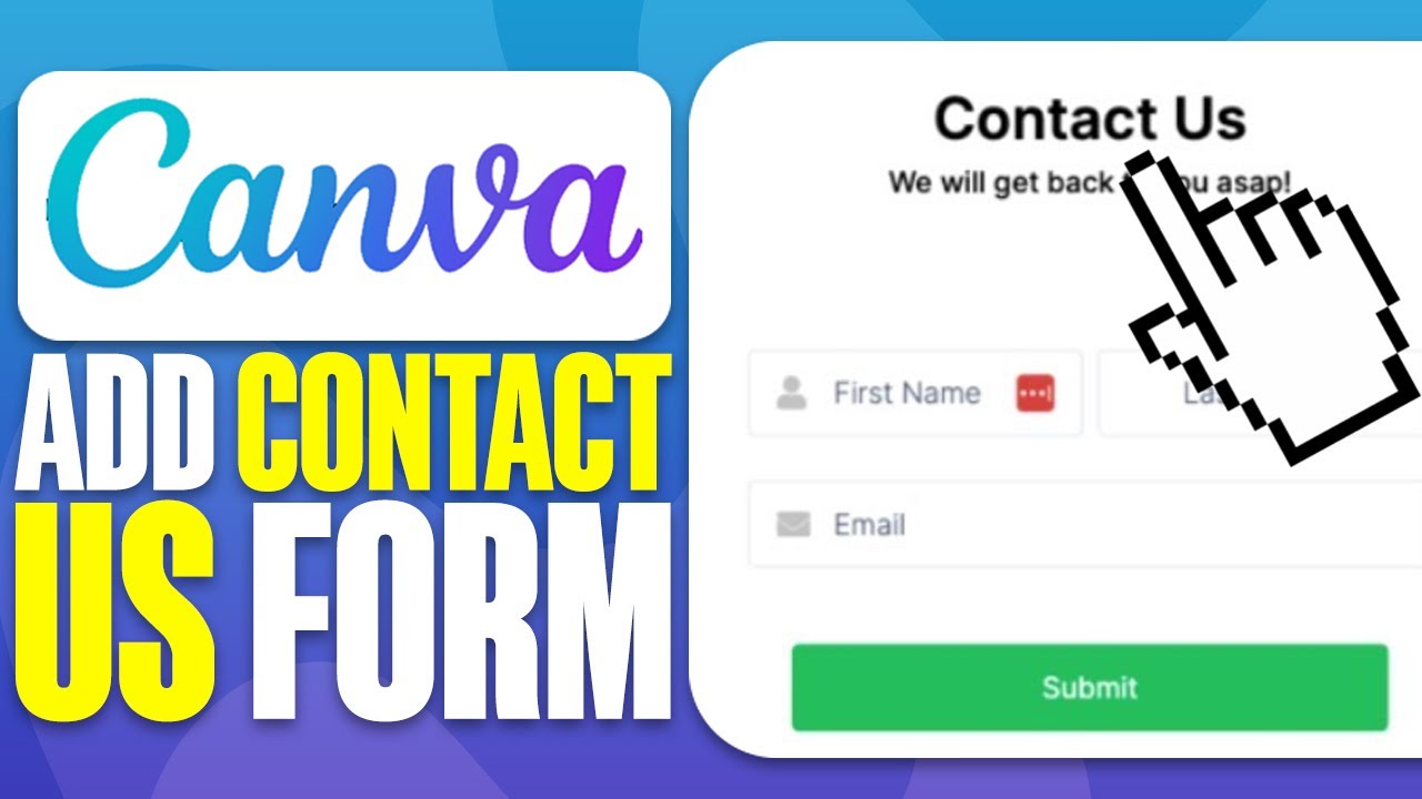 How To Add Contact Us Form To Canva Website (2025) - YouTube