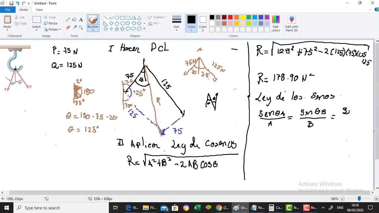 Mecánica estática-Método del paralelogramo- ejemplo1 - YouTube