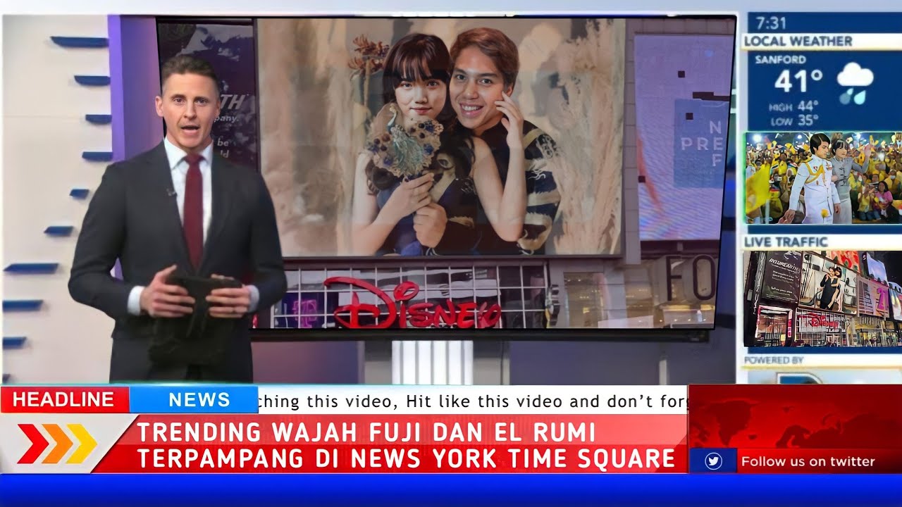 Go Internasional Wajah Fuji dan El Rumi Terpampang Di Billboard News ...
