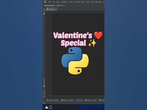 VALENTINE'S SPECIAL share with your love #python #youtube #video - YouTube
