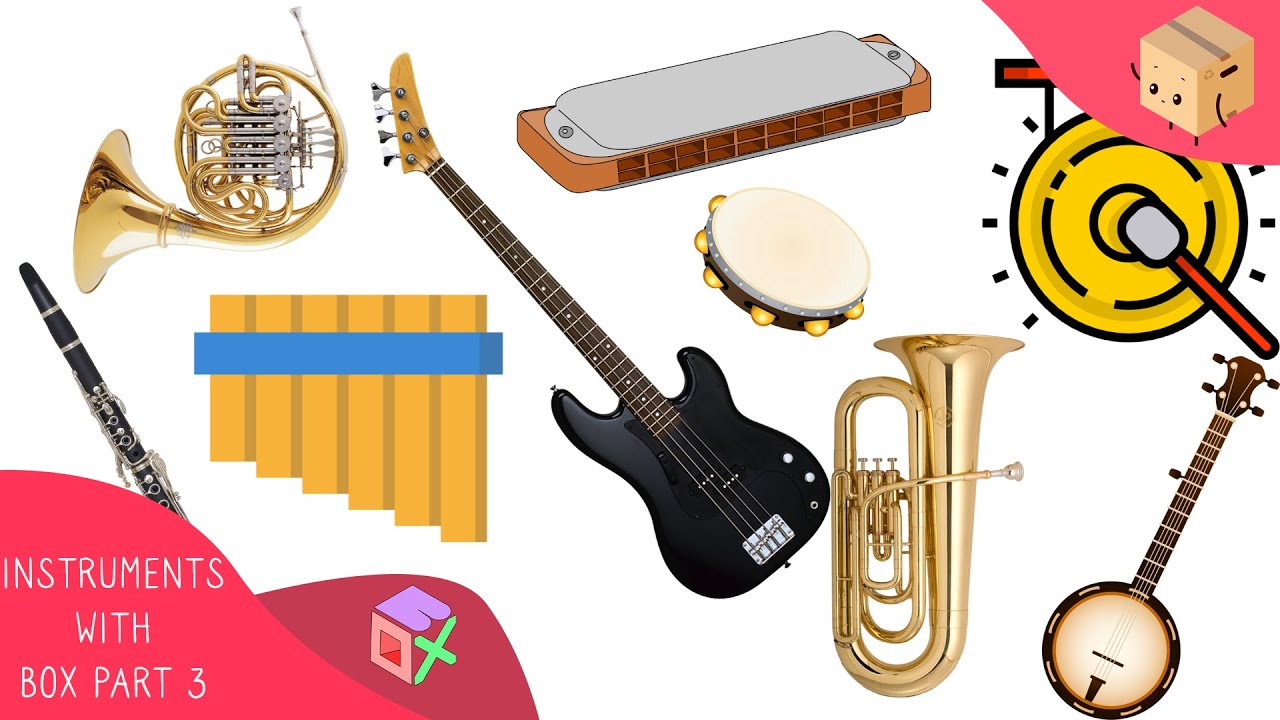 MUSICAL INSTRUMENTS WITH BOX 3 | INSTRUMENTS AND SOUNDS | KIDS VIDEO ...