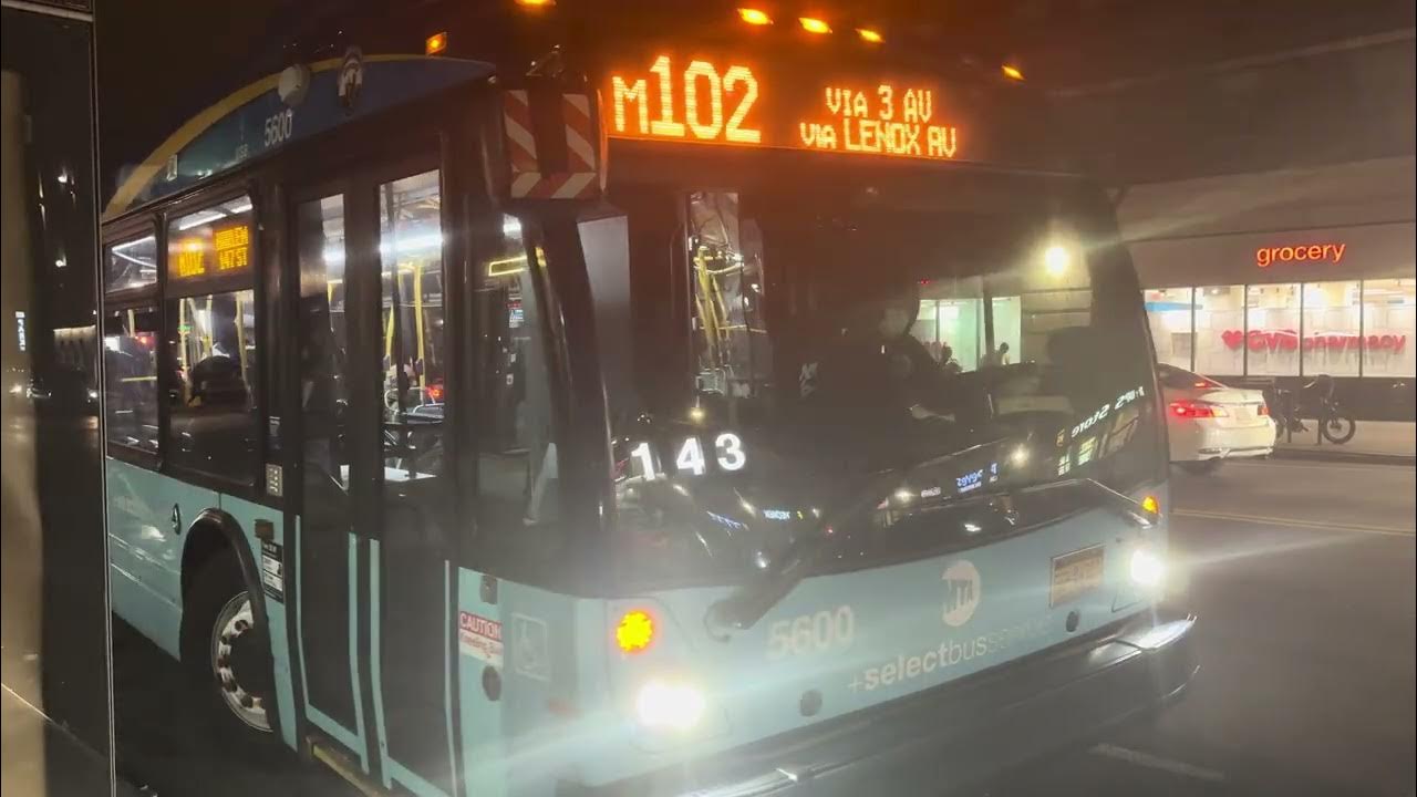 MTA New York City Bus: 2019 Nova Bus LFS Artic #5600 On The M102 Leaving East 116 St & Lenox Av ...