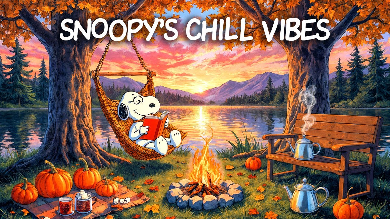 Cozy Morning Lofi ☕🍂 Snoopy’s Chill Vibes for Focus & Positive Energy ...