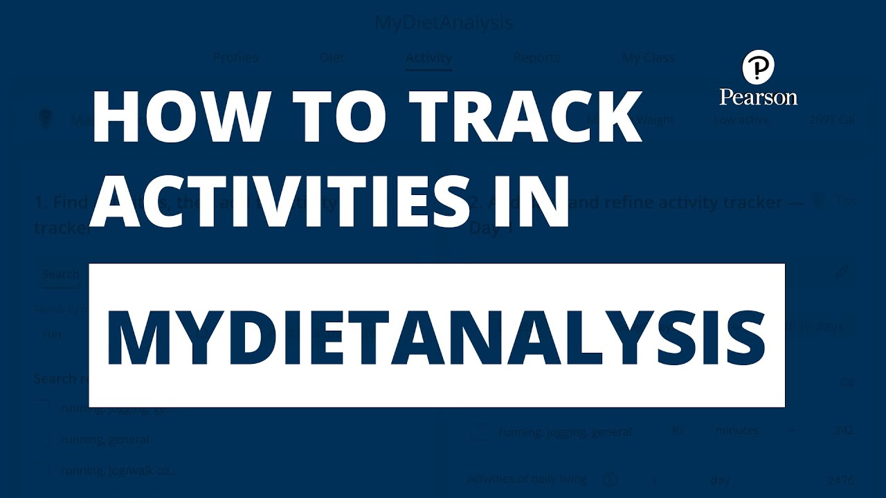 How To Track Activities In MyDietAnalysis YouTube How To Track Activities In MyDietAnalysis YouTube