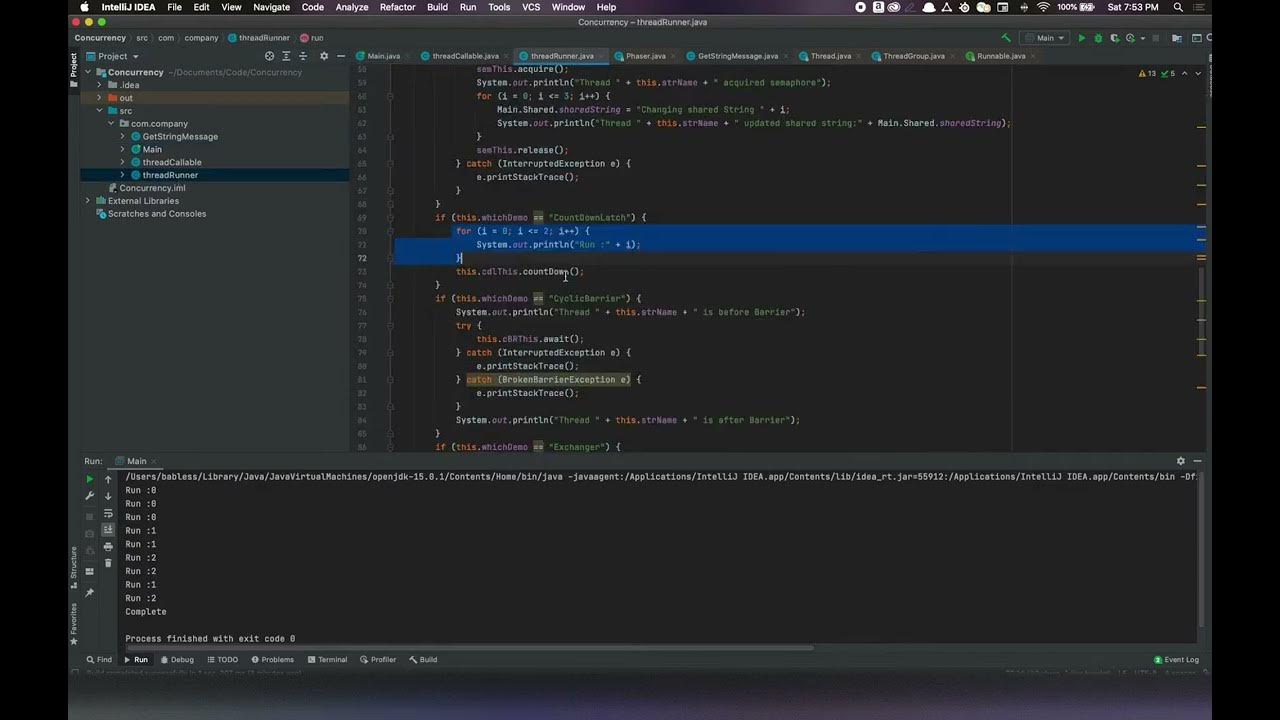 CountDownLatch synchronization in Java for multi threading programming - YouTube