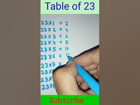 Table of 23 by Trick/Easy Way To Learn Table of 23/#youtube /#shorts /# ...