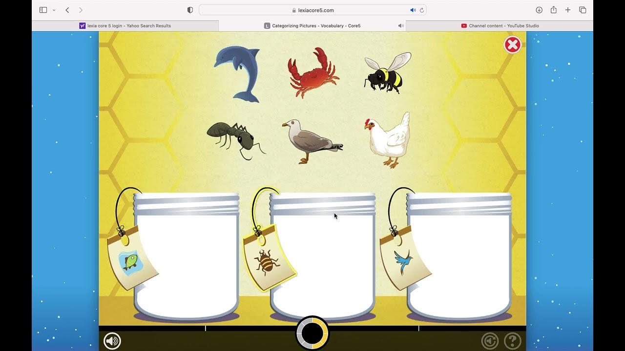 Lexia Core 5 Level 1 Categorizing Pictures Part 2 - YouTube