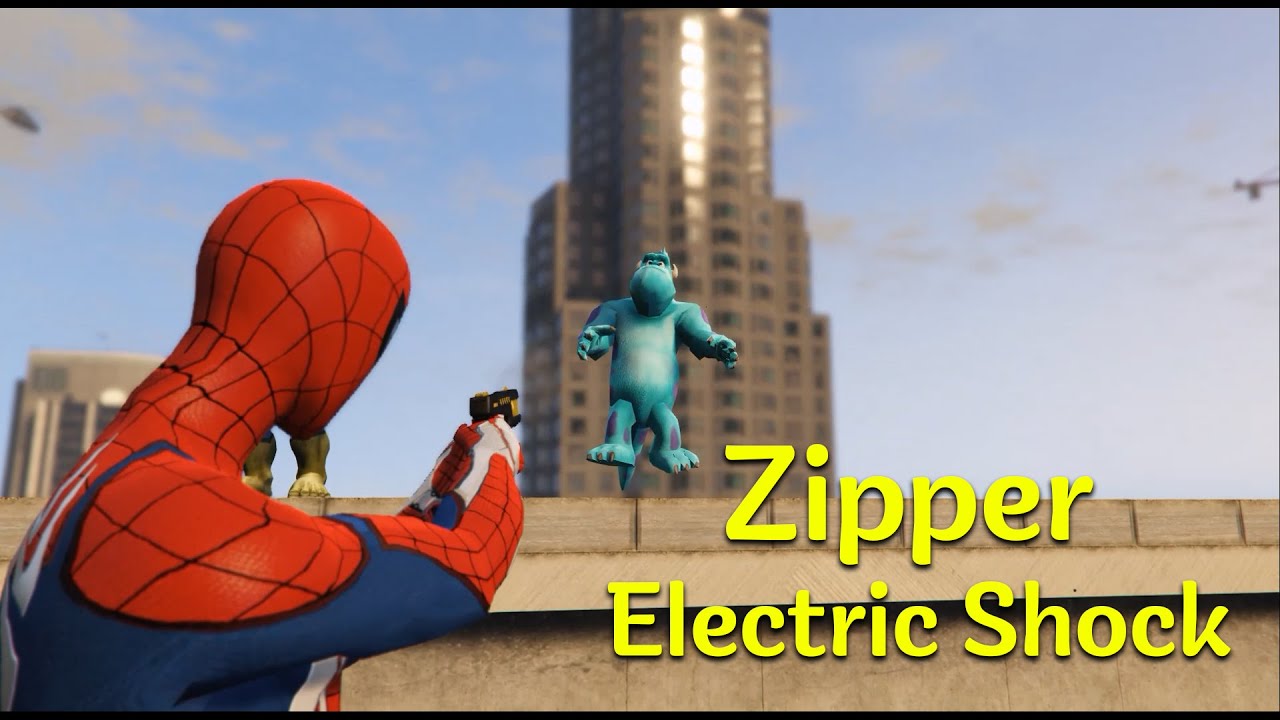 SPIDERMAN Electric Shock VS Pink,Mike,Sully,Hulk (Hard Moments) The ...