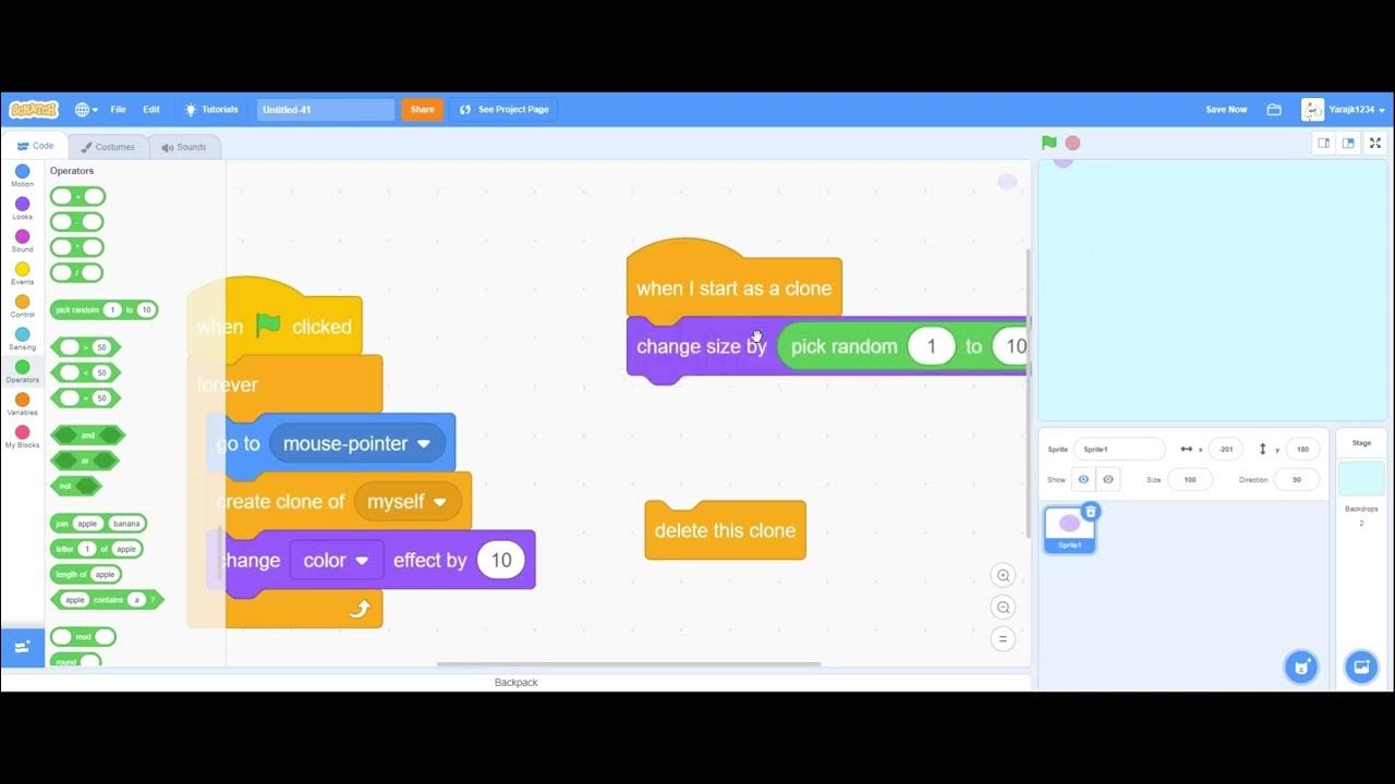 how to make mouse trail in SCRATCH (Yara Jaberi) - YouTube