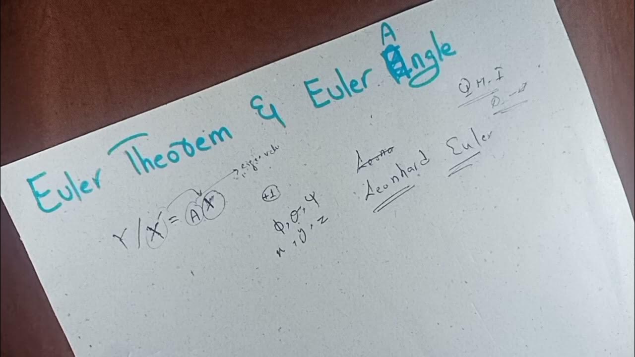 Euler Angle & Euler Theorem | Easy Method to Understand | Classical Mechanics | Vid#16(d) - YouTube