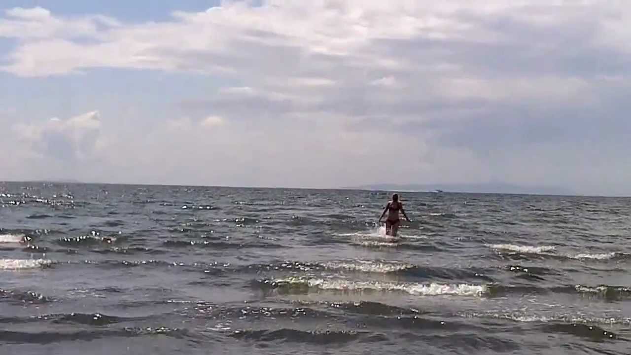 Crazy swim at Whiterock - YouTube