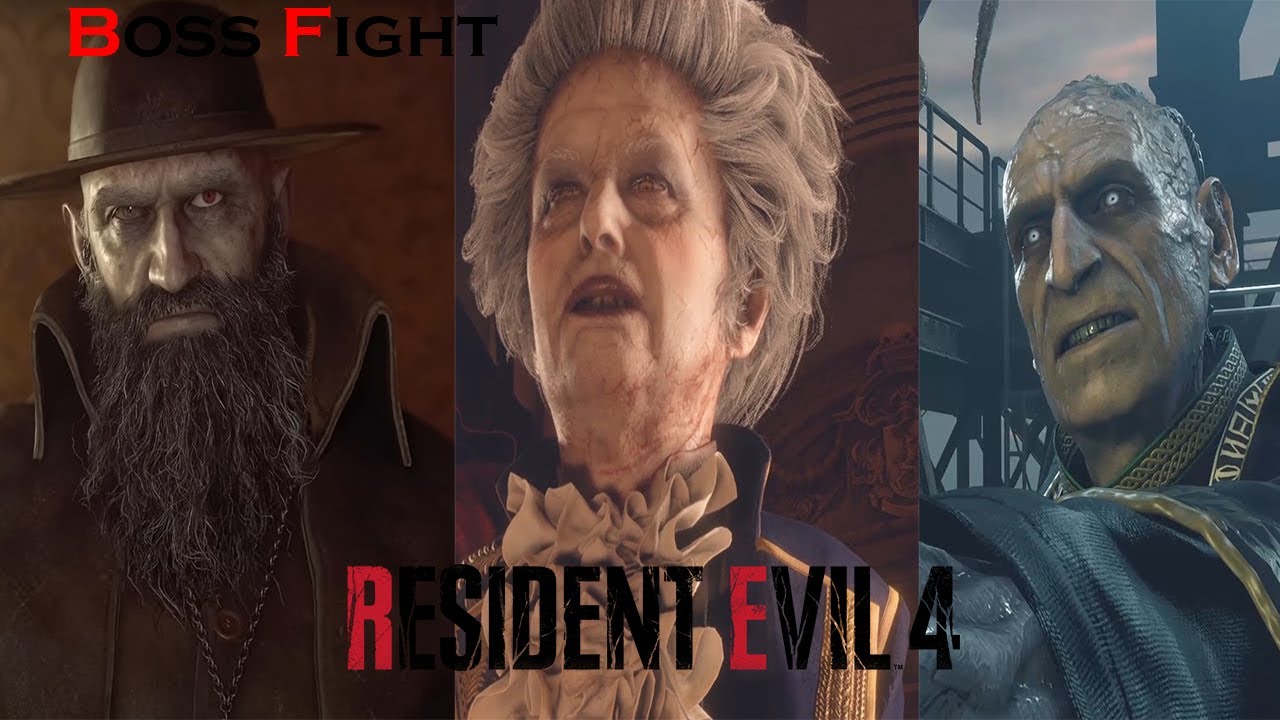 Resident Evil 4 Remake - All Bosses and boss fights. Gameplay ...
