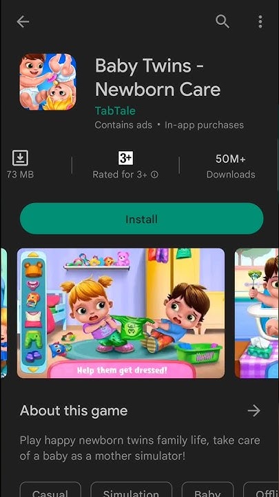 Baby Twins -Newborn Care game 🎮 #shorts #short - YouTube