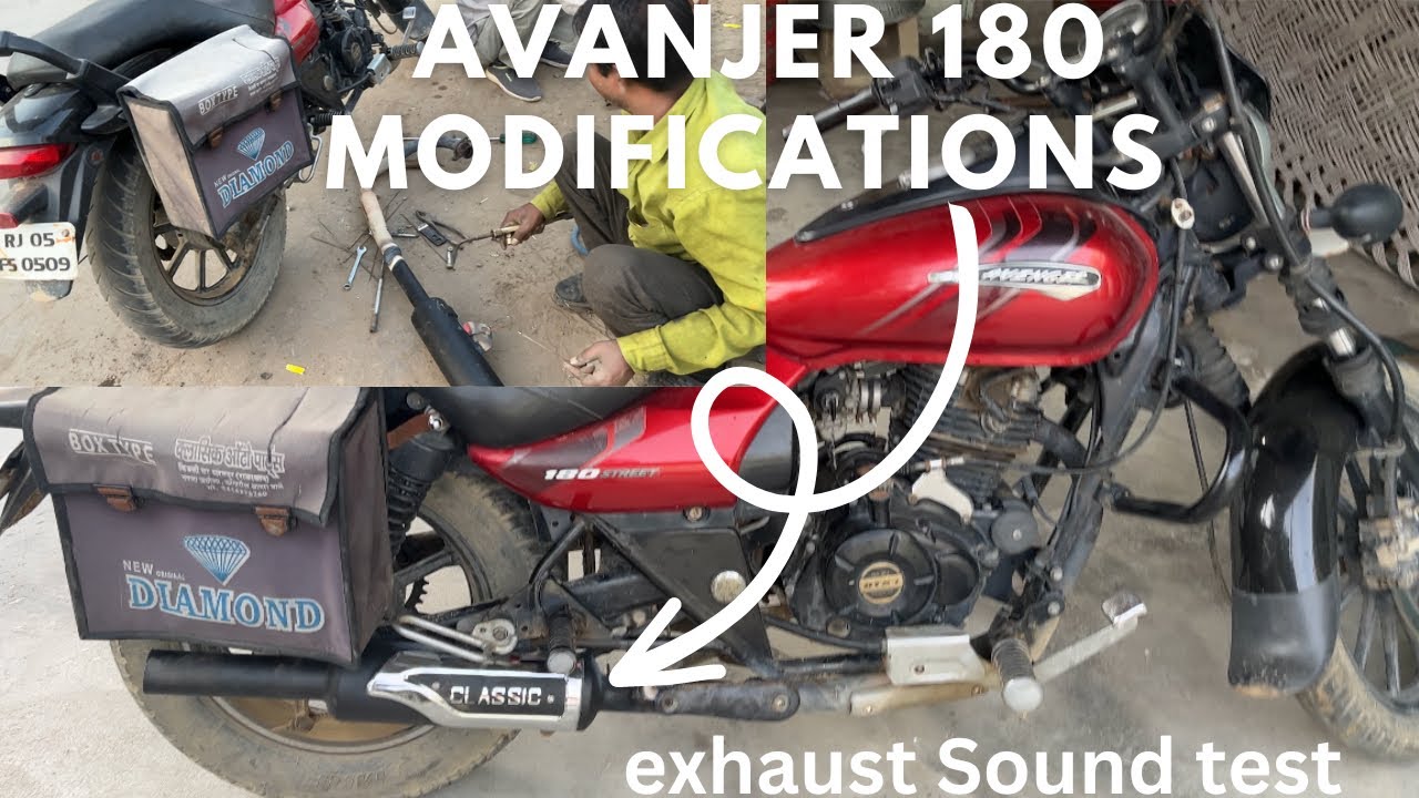 Avanger 180 Bike modifications | exhaust modifications in bharatpur ...