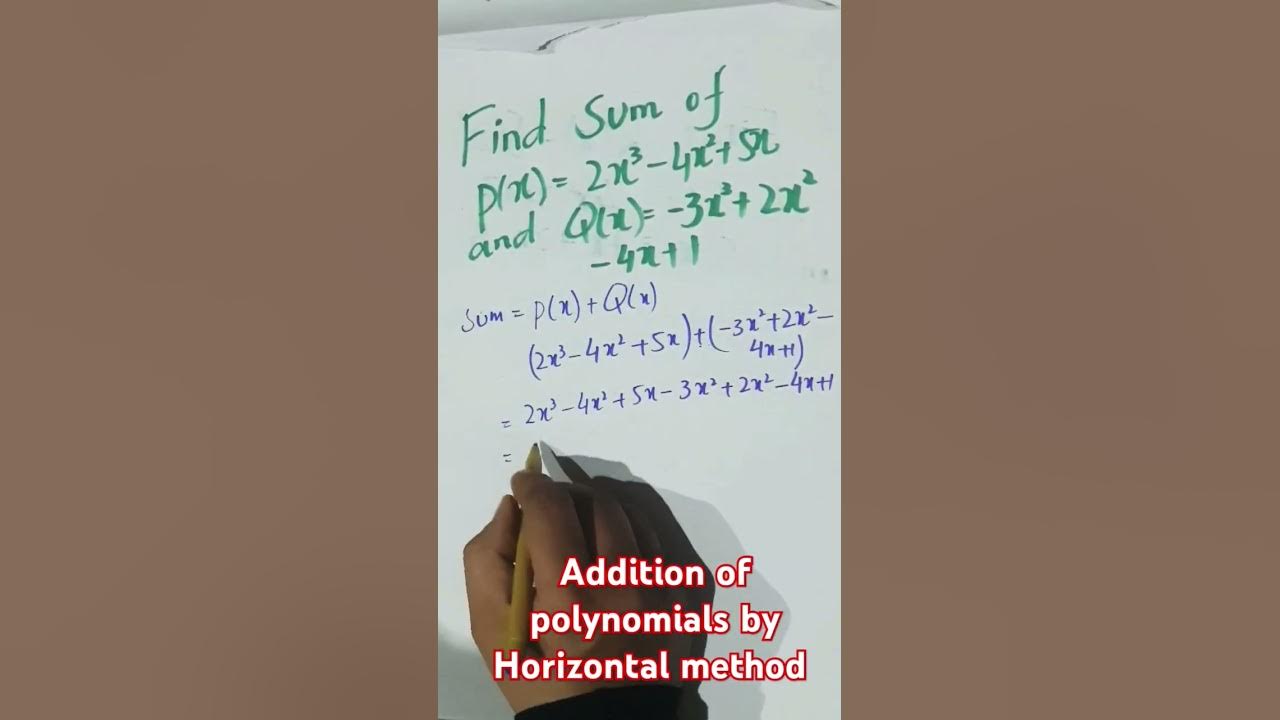 || Addition of polynomials || Horizontal method || math 7, 9&10|| Basic Maths || MathUse ...