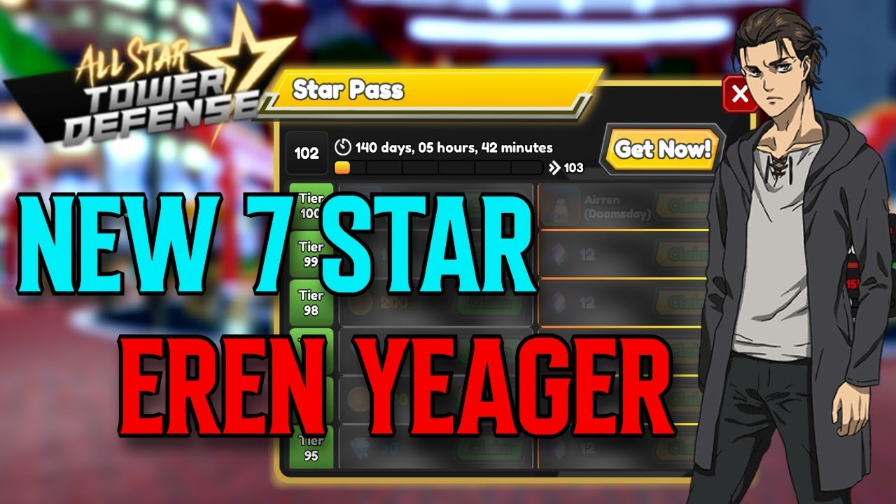 NEW 7 Star Eren Yeager & Ymir Fritz - All Star Tower Defense - Roblox ...