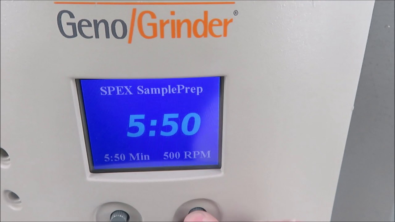 SPEX SamplePrep 2010 GenoGrinder Homogenizer - YouTube