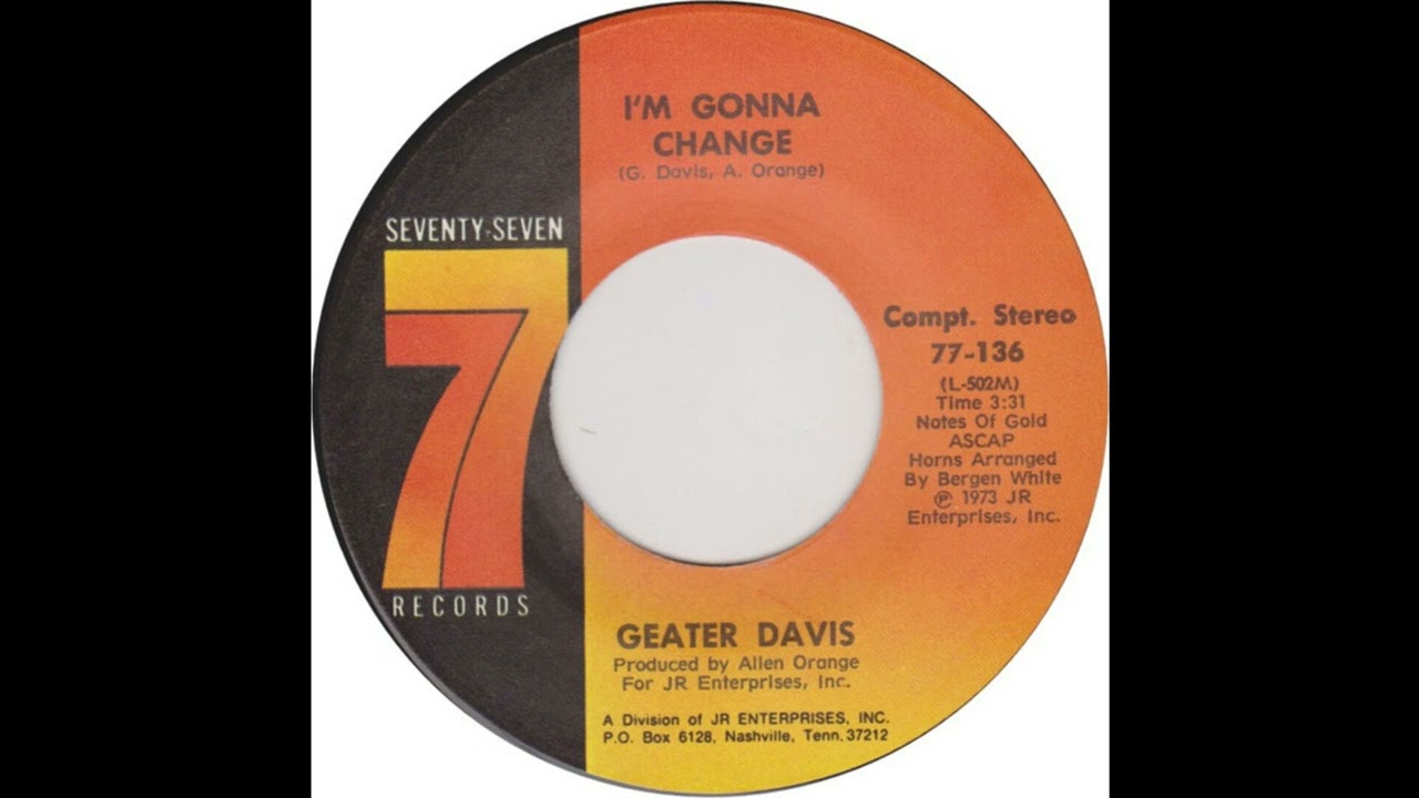 Geater Davis - Im Gonna Change Chords - Chordify