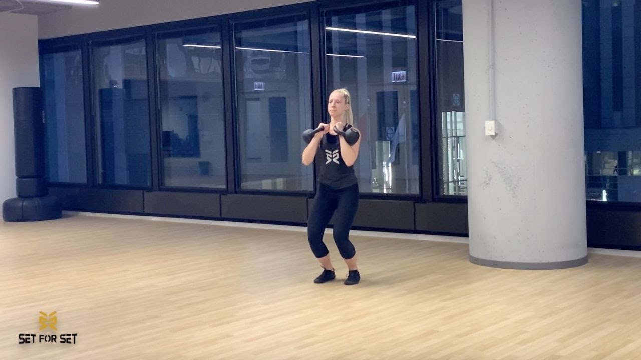 Double Kettlebell Push Press - YouTube