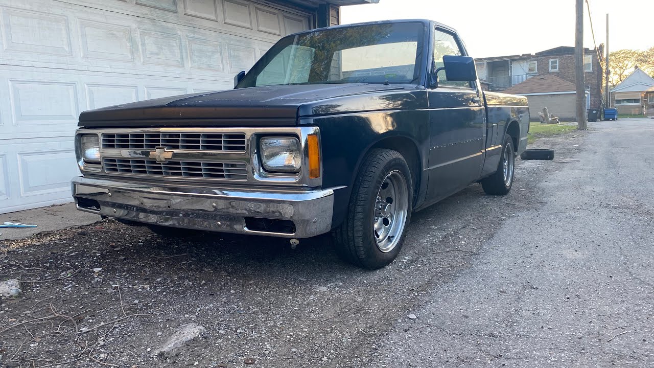 S10 Square Body EP8 Drop Spindles, drop springs, & drop shocks - YouTube