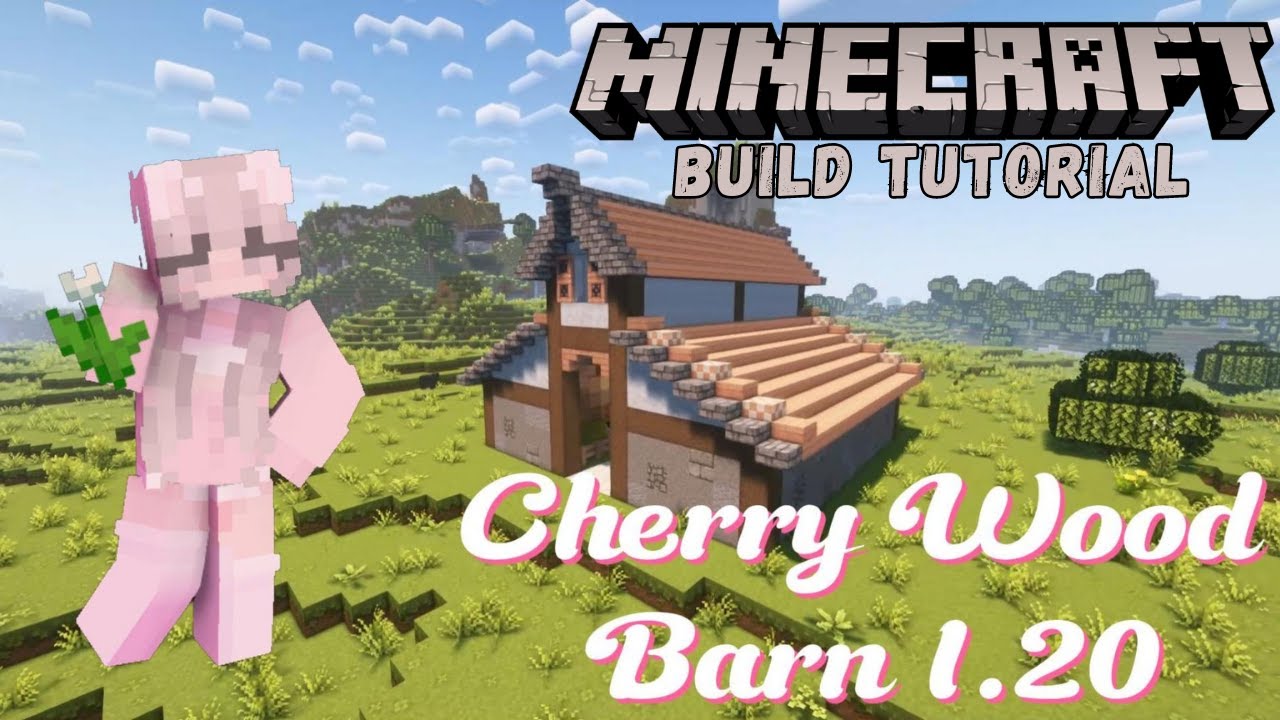 Simple Cherry Blossom Barn Tutorial | Minecraft 1.20 - YouTube