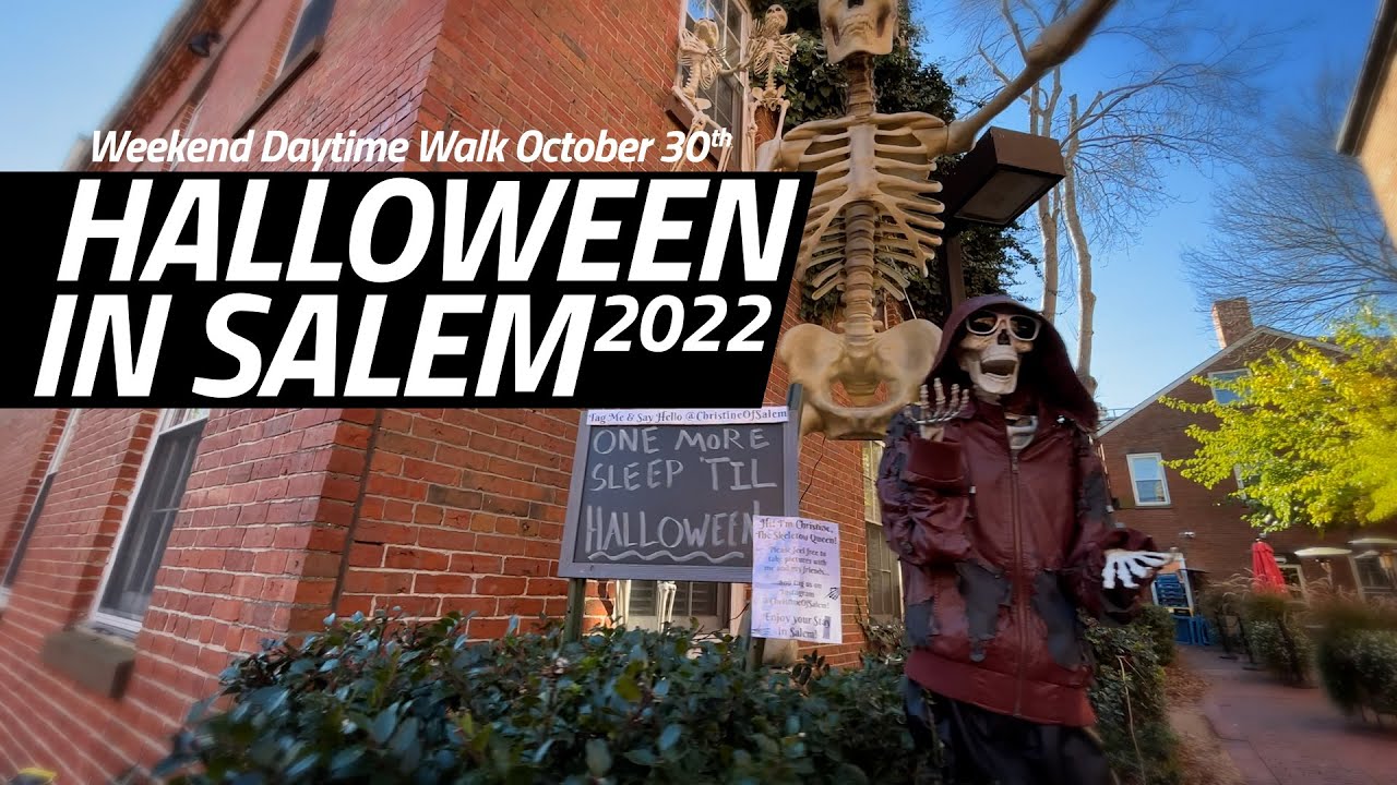 Walking on Halloween Weekend 2022 Daytime Walk in Salem Massachusetts ...
