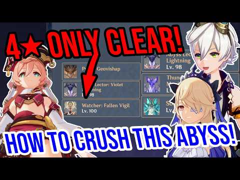 4-STAR ONLY vs Abyss 12 (DPS Bennett is BACK?!) [Best Teams and Tips] Genshin Impact 6.6 Luna VII