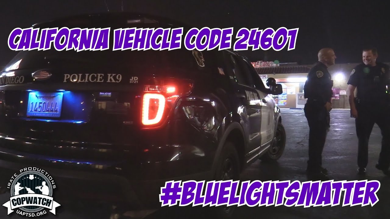 Copwatch | Cop Still Violating California Vehicle Code 24601 ...