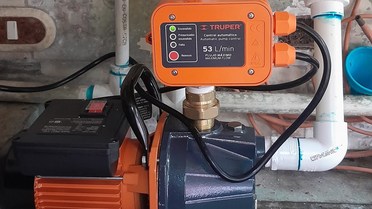 Conexión y funcionamiento de bomba presurizadora de agua de 1hp. - YouTube