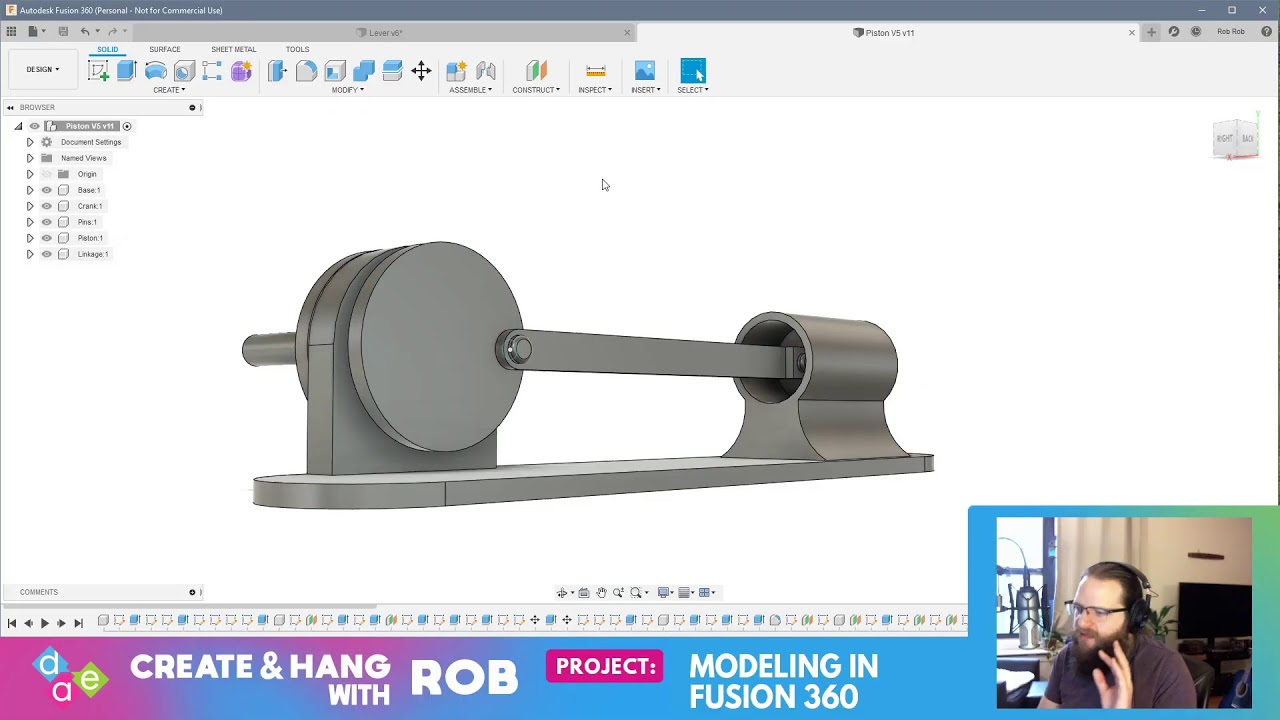 Rob's (final) Attempt at a Piston Mechanism in Fusion 360 - YouTube