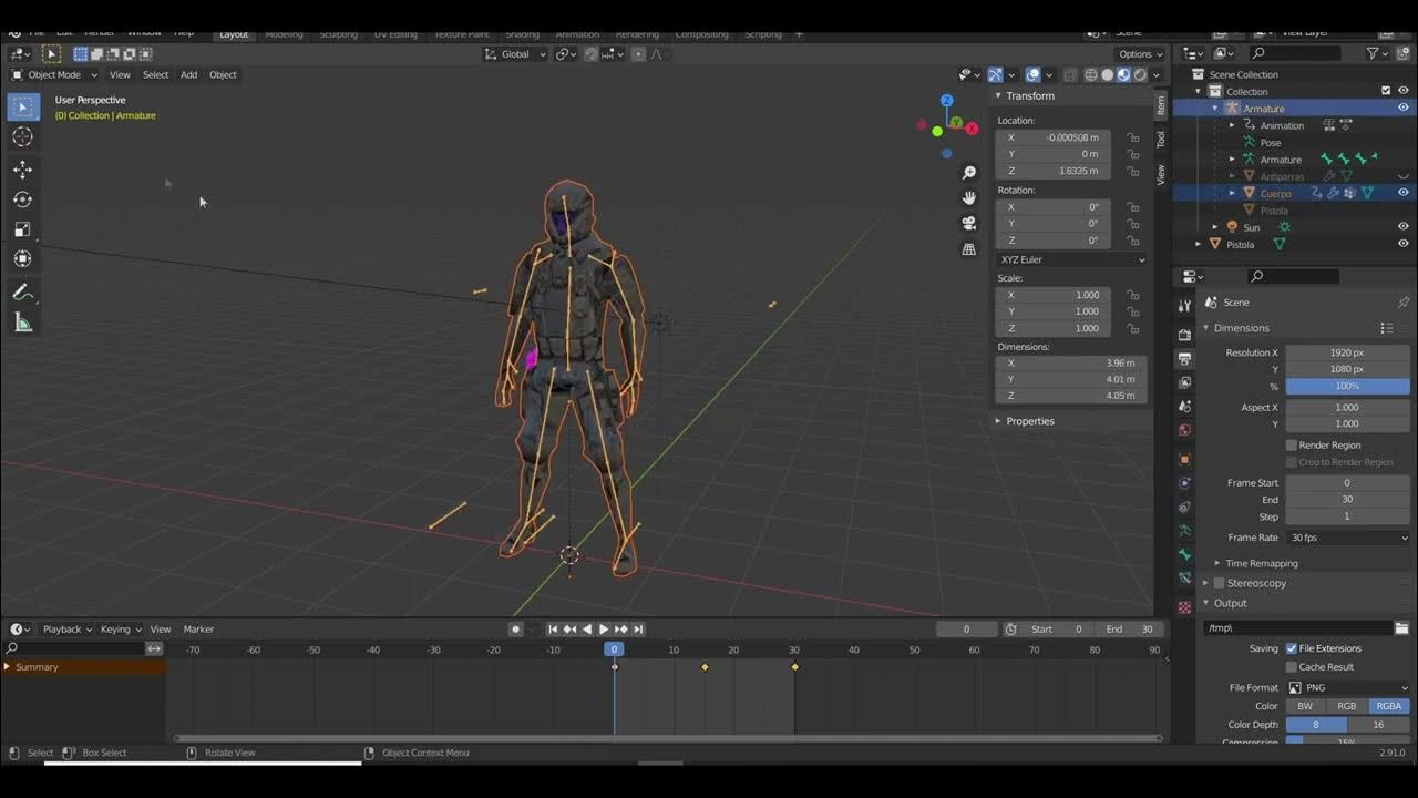 Exportar animación de Blender a Unity en 1 minuto. - YouTube