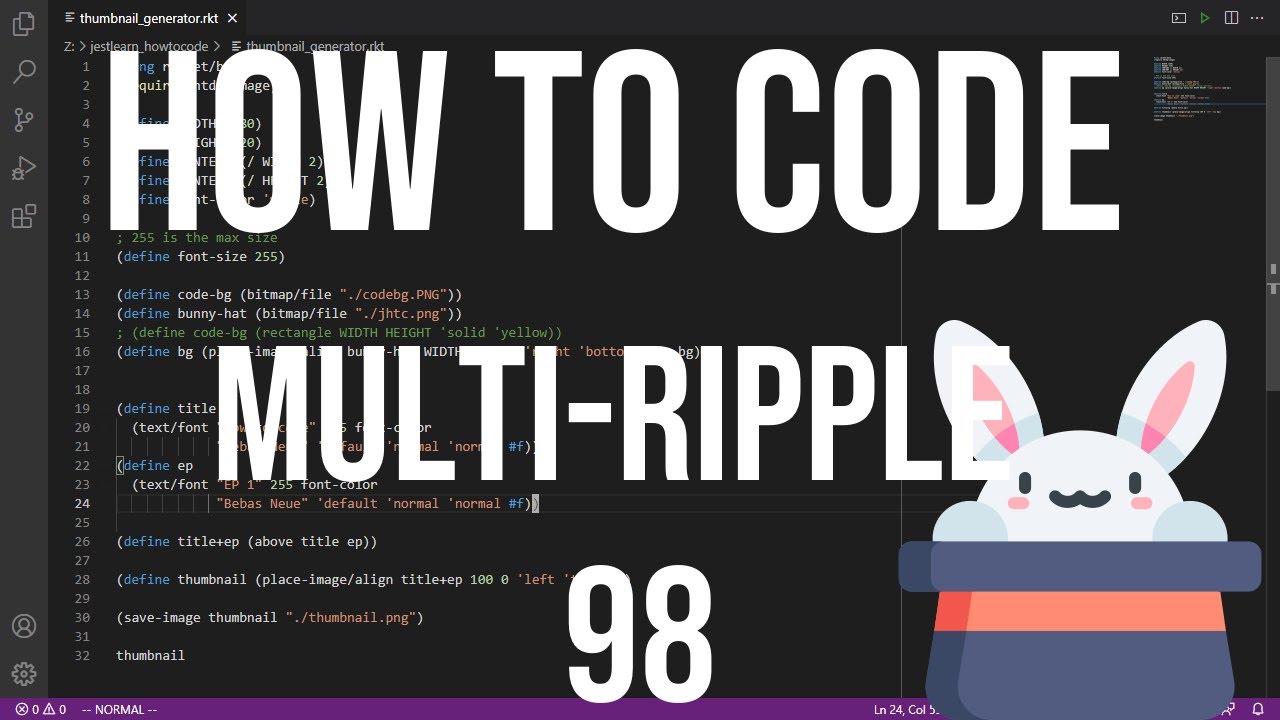 how to code racket 98 - multi ripple(worlds with lists) - YouTube