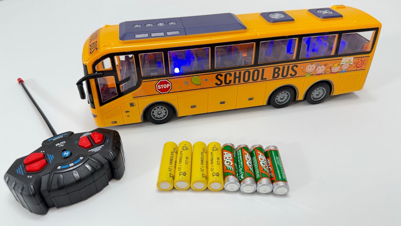 Unboxing Remote Control School Bus, Military Police Car, RC New Energy ...