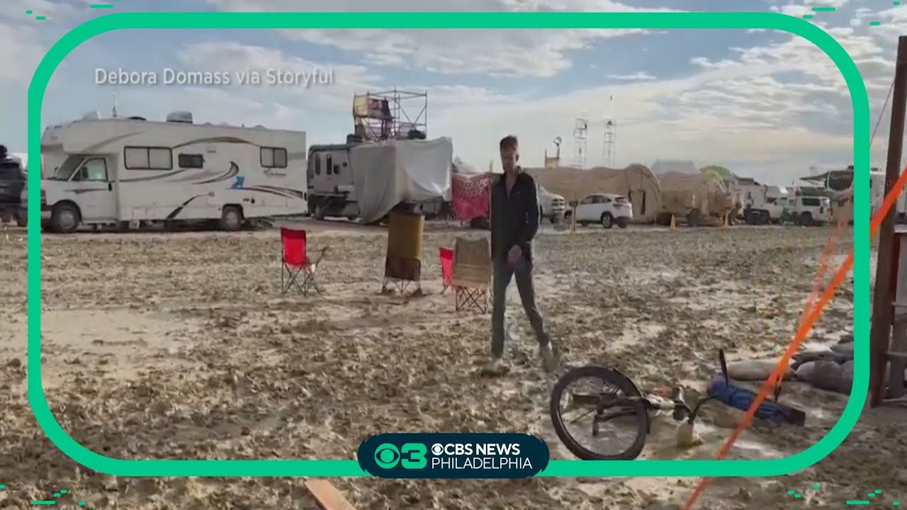 Nevada flooding forces Burning Man attendees to shelter in place - YouTube