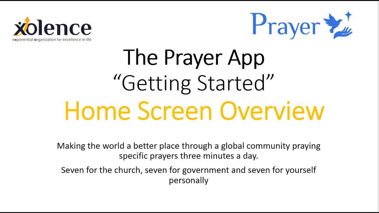 Getting Started With the Prayer App from the Home Screen - YouTube