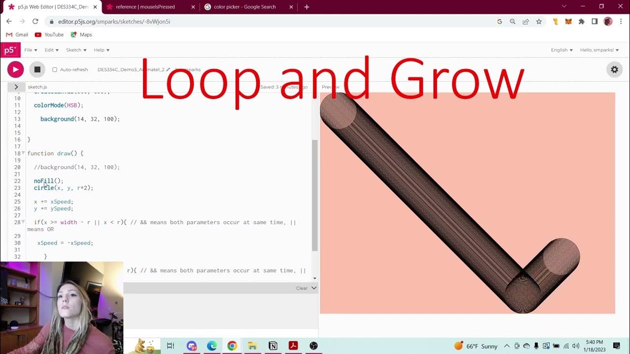 Demo 3 P5 Js Animation If Else Boolean Youtube