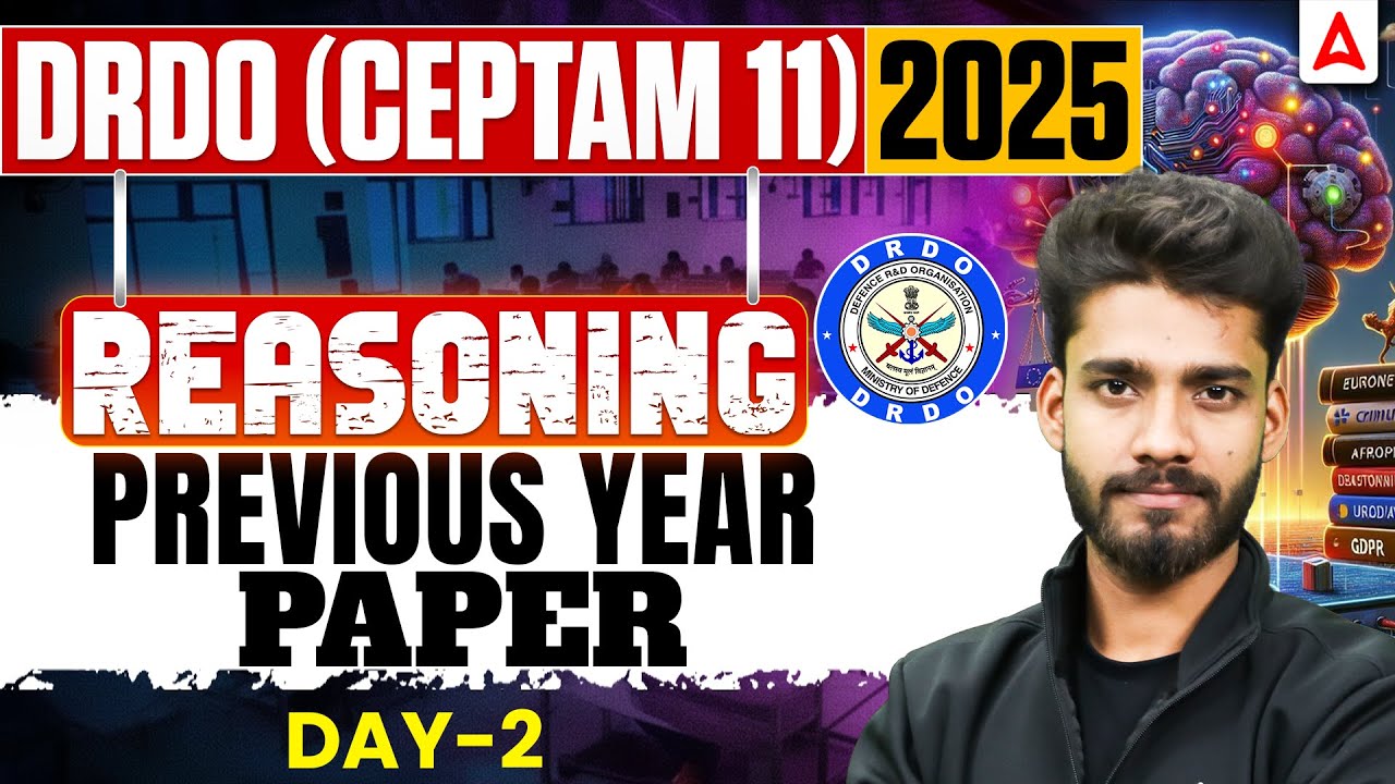 DRDO CEPTAM-11 2025 | Reasoning Previous Year Paper | Day-2 | Full PYQ ...